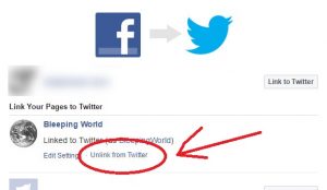 How To UnLink FaceBook From Twitter Posting – Bleeping World